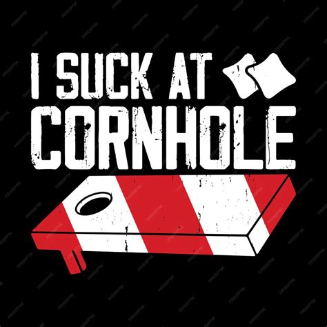 Premium Vector I Suck At Cornhole Funny Cornhole Player Retro Vintage