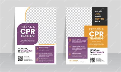 Cpr Training Flyer Template Premium Ai Generated Vector