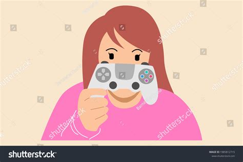 Girl Game Controller Console Stock Vector Royalty Free 1985812715 Shutterstock