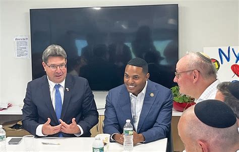 Rep Ritchie Torres Israels Consul General Ofir Akunis Headline Press