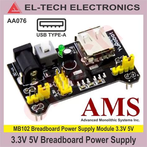 Jual Micro Usb And Usb Type A Breadboard Power Supply Module 5v 33v