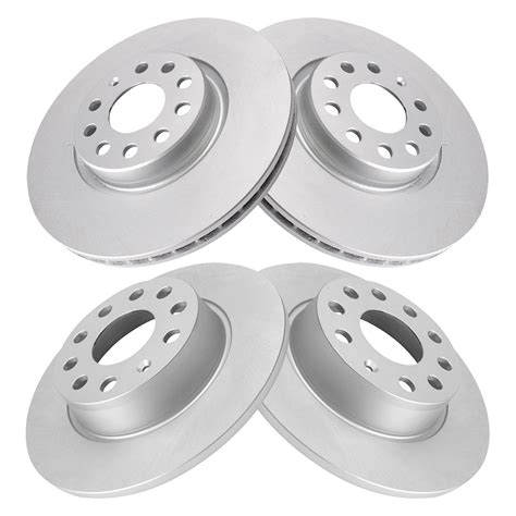 Trq® Bra24875 Plain Front And Rear Disc Brake Rotors