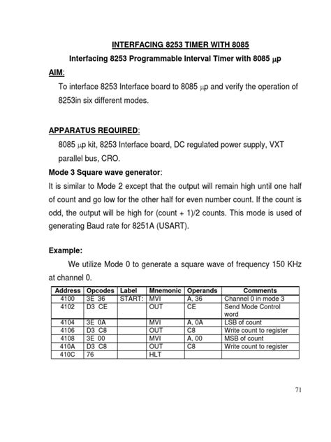 Interfacing 8253 Timer With 8085 Pdf