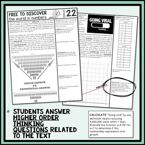 Real World Math Going Viral Arithmetic And Geometric Sequences Functions