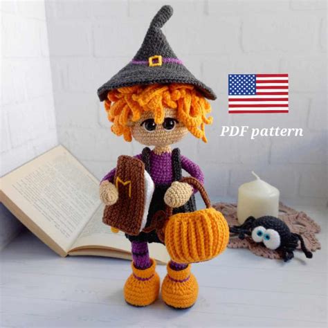 Halloween Witch Chloe Crochet Pattern Printable Pdf Amigurumi Today Shop
