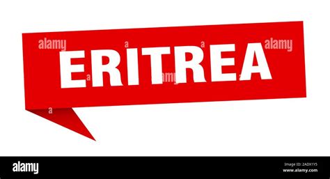 Eritrea Sticker Red Eritrea Signpost Pointer Sign Stock Vector Image