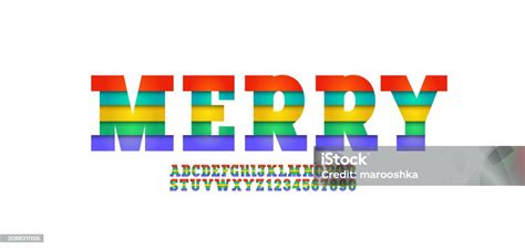 슬래브 세리프 3d 글꼴 밝고 명랑한 알파벳 A Z의 장난기 넘치는 대문자 및 0 9의 숫자 개념에 대한 스톡 벡터 아트 및 기타 이미지 Istock