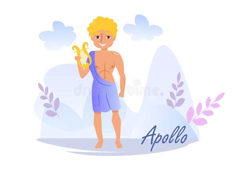 Apollo Vector Cartoon Isolated Art On White Background Flat Stock