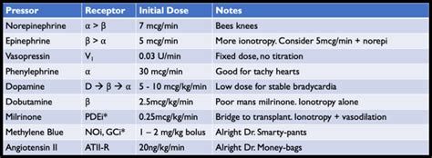 Vasopressors In The Ed Emergency Medicine Guidewire