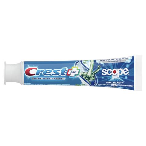 Crest Premium Plus Scope Dual Blast Toothpaste Mint Flavor 5 2 Oz