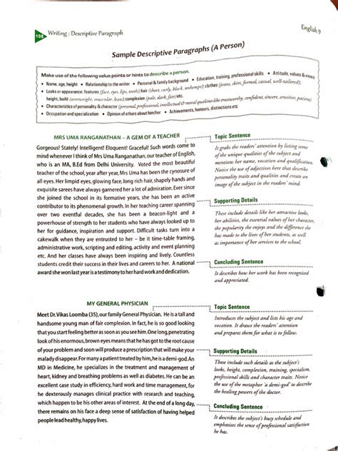 Writing Section Class 9 Homework Pdf