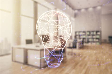 Premium Photo Abstract Virtual Light Bulb Illustration On A Modern