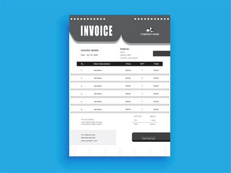 Business Invoice Form Graphic By Future It Brand · Creative Fabrica