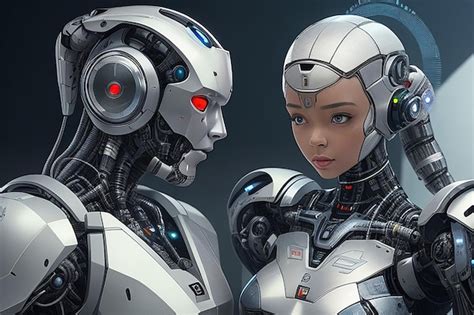 Premium Photo Cyborg Robot D Render Robotic Process Automation Rpa Data Analysis In Server