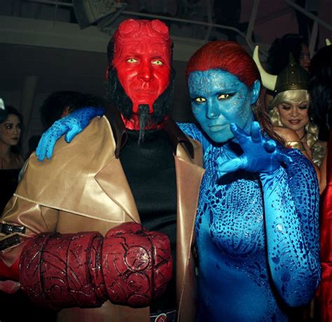 Mystique And Hellboy Halloween Halloweencostume Mystique Xmen Hellboy