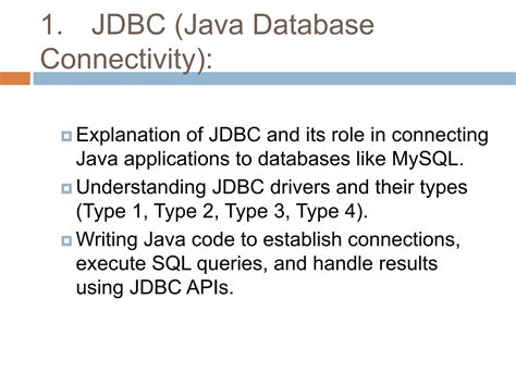 Jdbc Overview Uses From The Subject Of Edppptx