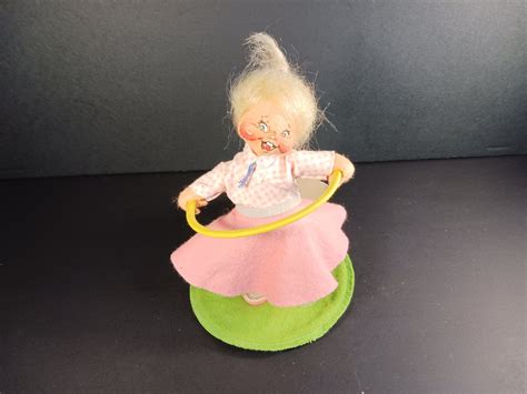 1998 Annalee Doll 7 Lil Lula Hooper With Hula Hoop Playful Pink