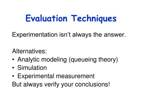 Ppt Selecting Evaluation Techniques Powerpoint Presentation Free