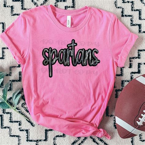 Spartans Faux Sequin Patch Dtf Heat Transfer