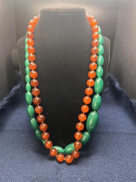 Two Acrylic Beaded Necklaces Etsy
