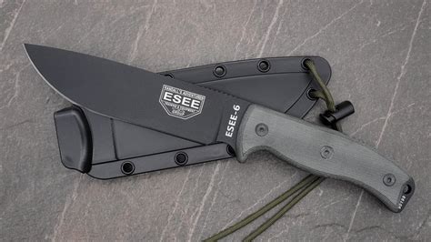 Esee 6 Black Plain Edge Black Sheath Esee 6p B Edgeworks Knife