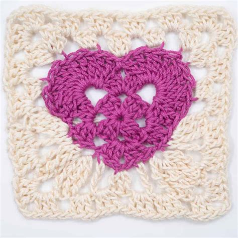 How To Crochet A Heart Granny Square Free Easy Tutorial