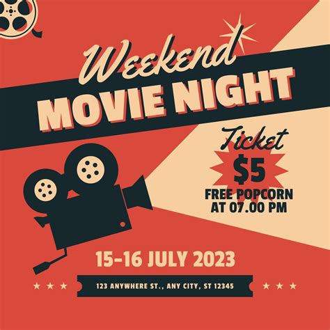 School Movie Night Flyer Template