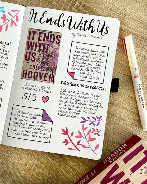 How To Create Book Review Spreads In Your Reading Journal 일지 독서