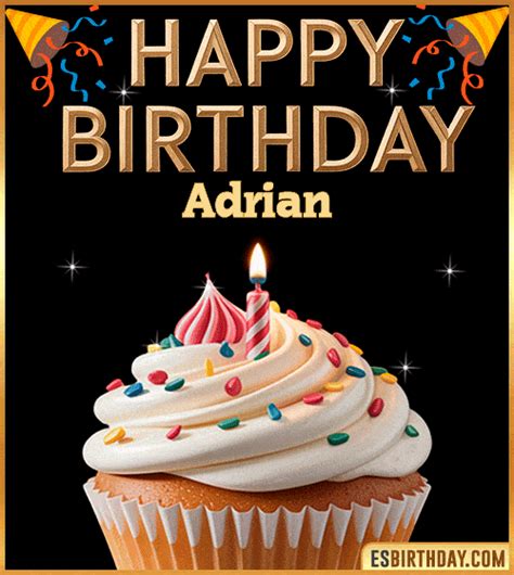 Happy Birthday Adrian  🎂 Animated Images Wishes And Music 【27 S】