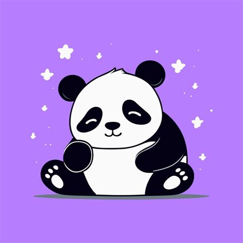 Premium Vector Free Vector Cute Panda Sitting Cartoon Vector Icon