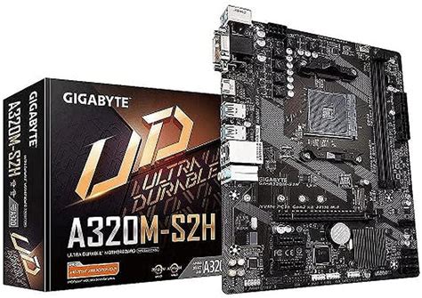 Gigabyte GA-A320M-S2H AMD A320 Socket AM4 microATX motherboard: Amazon ...