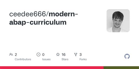 Github Ceedee666modern Abap Curriculum