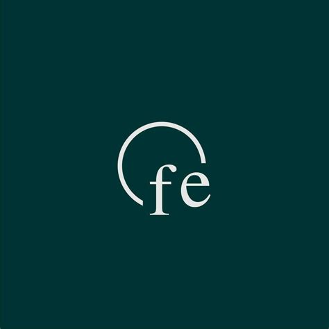 Fe Initial Monogram Logo With Circle Style Design 25509549 Vector Art At Vecteezy