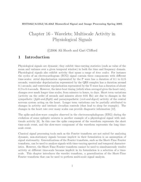 Pdf Chapter 16 Wavelets Multiscale Activity In Gariteaching6