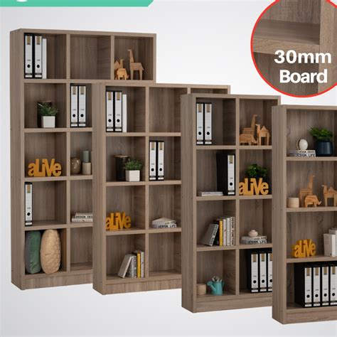 loft living dave 30mm thicker board premium bookcase bookshelf filling