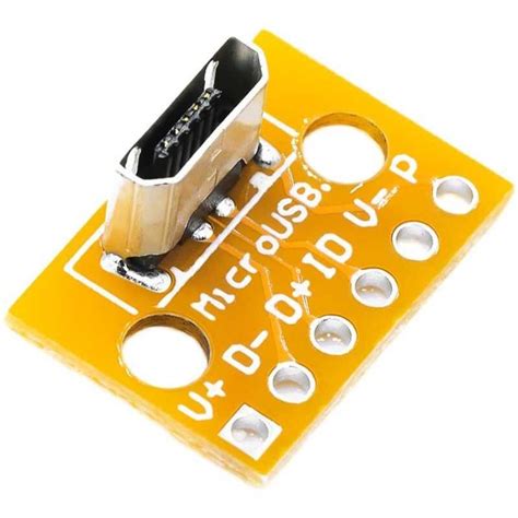 Vertical Microusb Female Socket Pcb Soldering Adapter Board Soldering