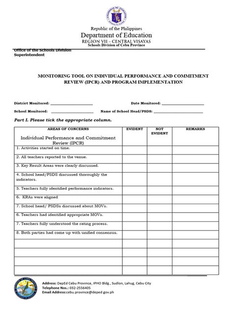 24 Jan Inset Ipcr Monitoring Tool On Schools Pdf