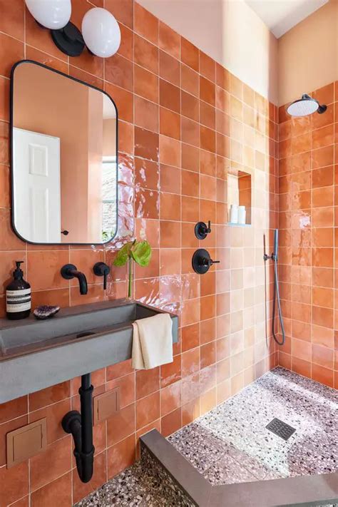 52 Warm Terracotta Tile Ideas For Bathrooms Shelterness