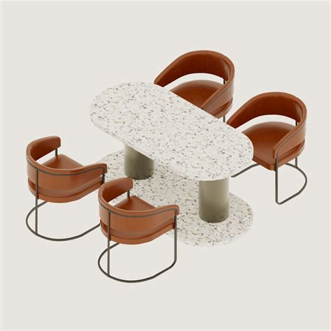 Dining Table Set 3d Model 3d Model Cgtrader