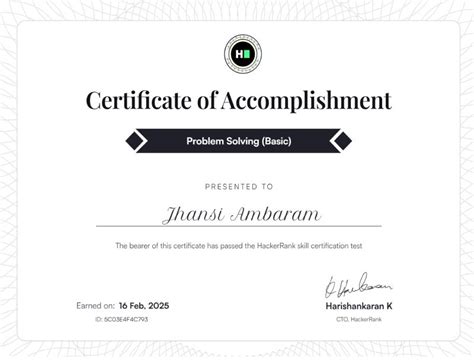 Problemsolving Hackerrank Programming Continuouslearning Jhansi