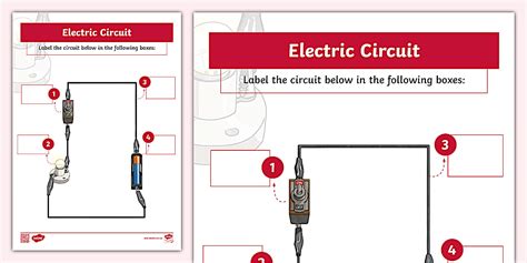 Electric Circuit Worksheet Lenseignant A Fait Twinkl