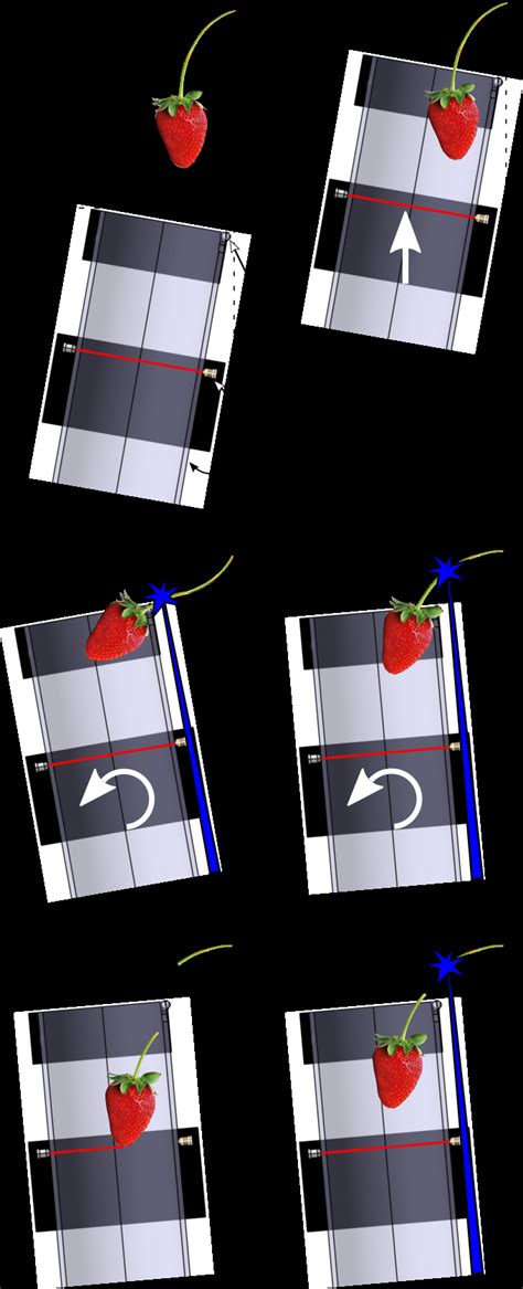 operation logic with the harvesting tube at the initial pose and