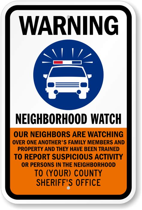 Community Crime Watch Signs Security Signs
