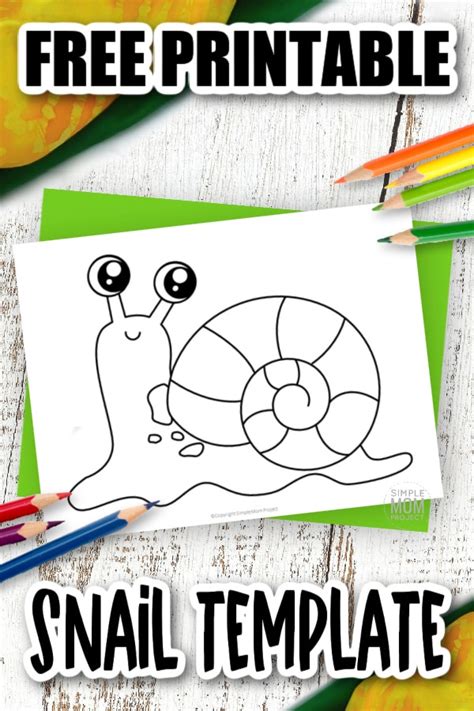 Free Printable Snail Template Simple Mom Project