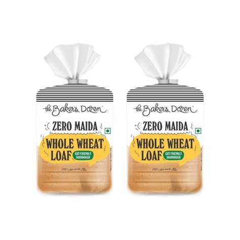 The Bakers Dozen Zero Maida Whole Wheat Sourdough Brown Bread Pack