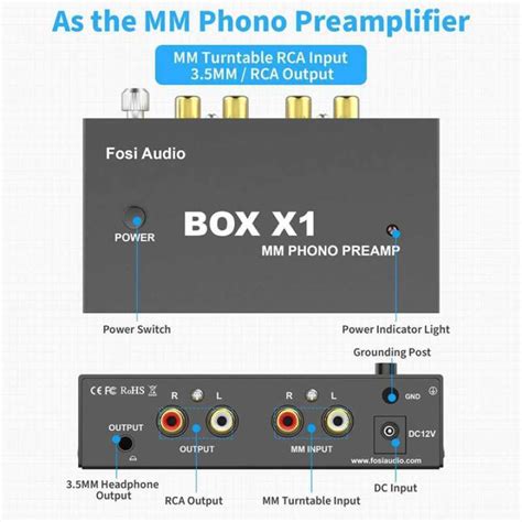 Promo Preamplifier Hifi Phono Turntable Preamp Box X1 Amplifier Mixer