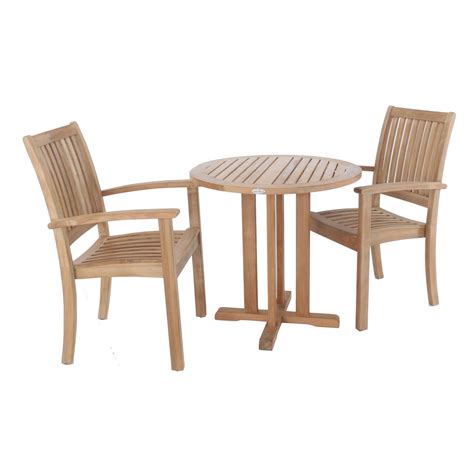 Teak Bistro Set Bobtly