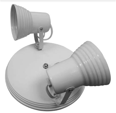 Plato Techo Economico Chapa 2 Luces Blanco
