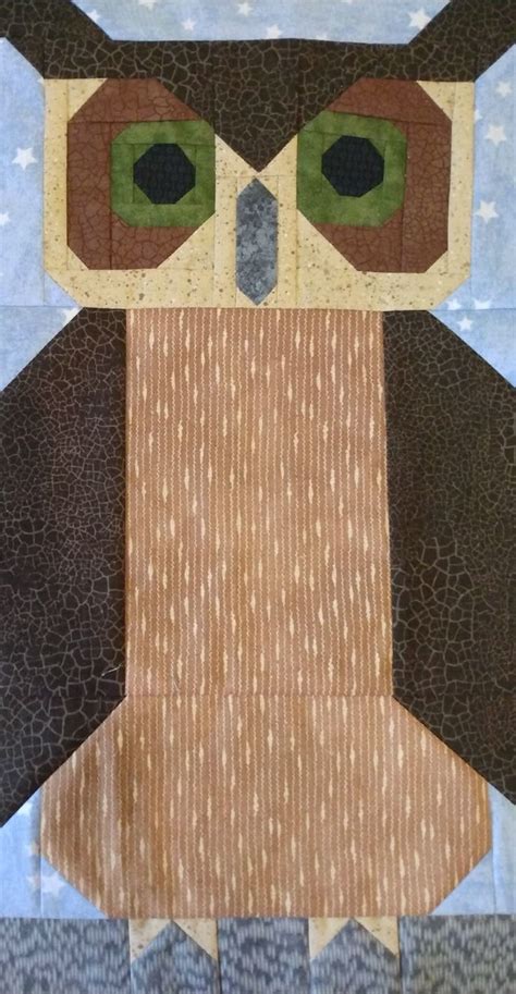 Owl Quilt Block Pdf Pattern Etsy Owl Quilt Pattern Owl Quilt Quilt Square Patterns