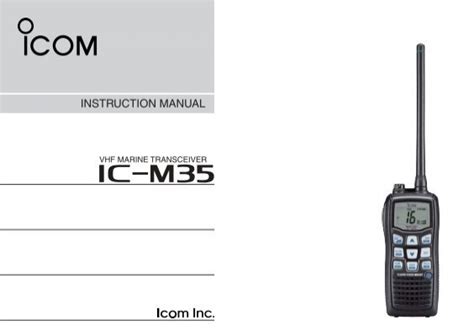Ic M35 Manual Icom Uk